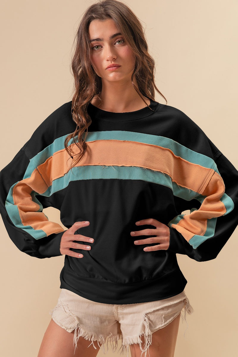 French Terry Color Block Sweatshirts – NOLA BOO