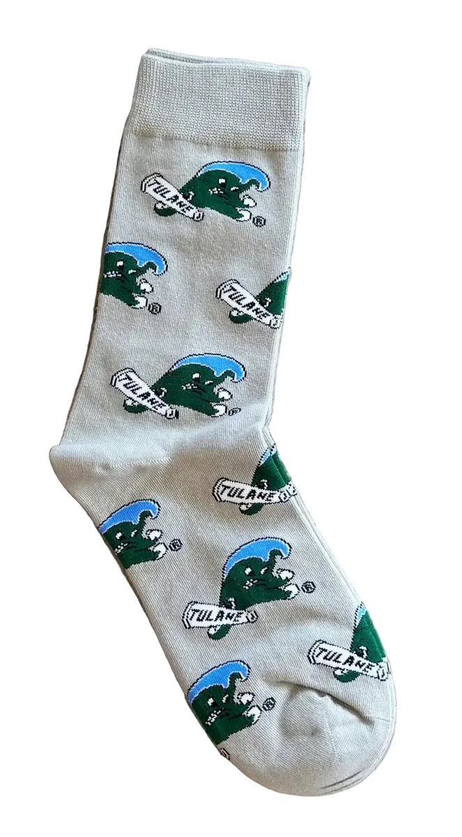 Tulane Angry Wave Socks – NOLA BOO