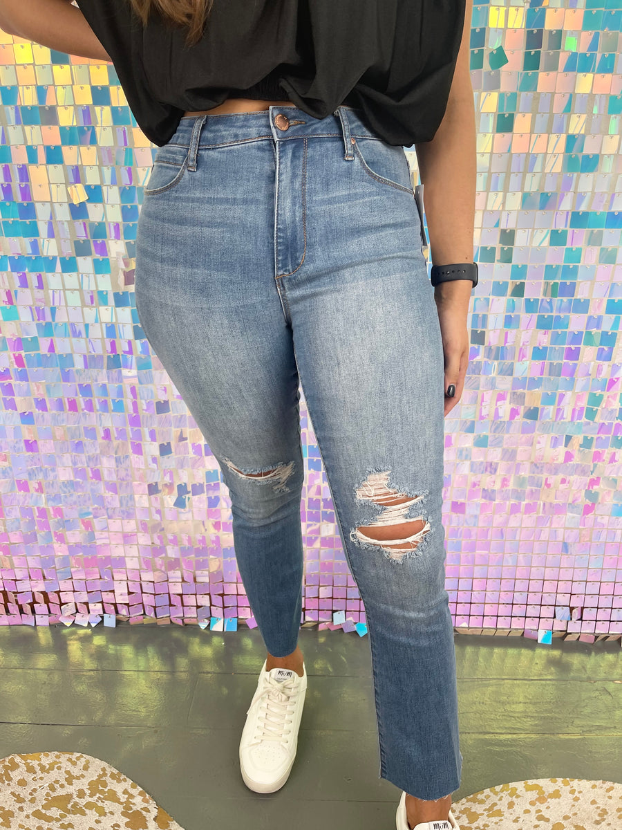 London San Rafael High Rise Flare Crop – NOLA BOO