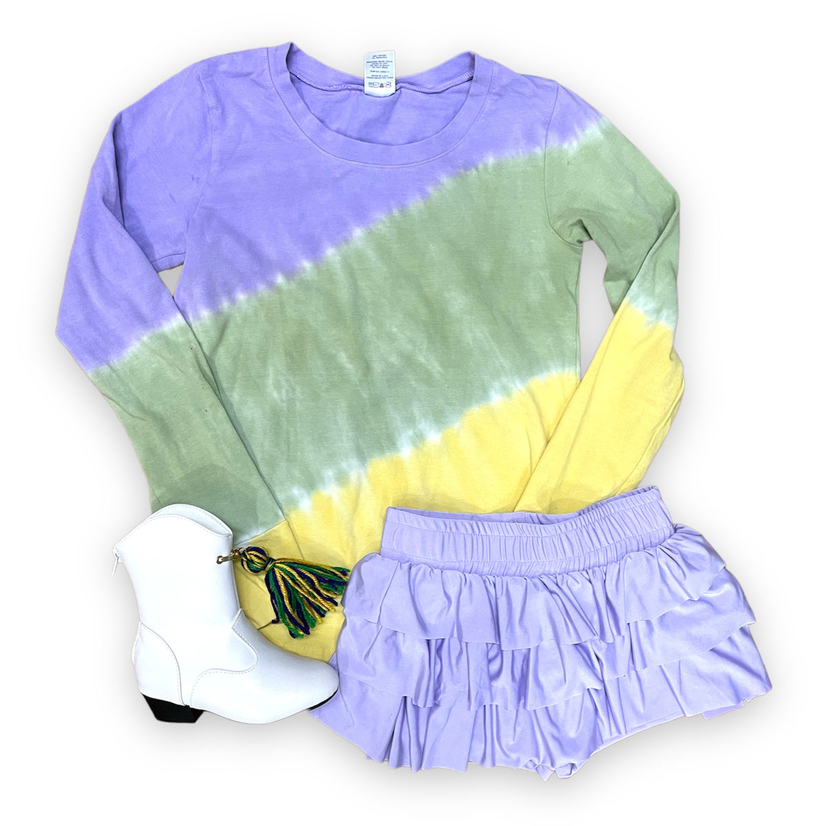 Kids Lavender Sold Satin Skort – NOLA BOO