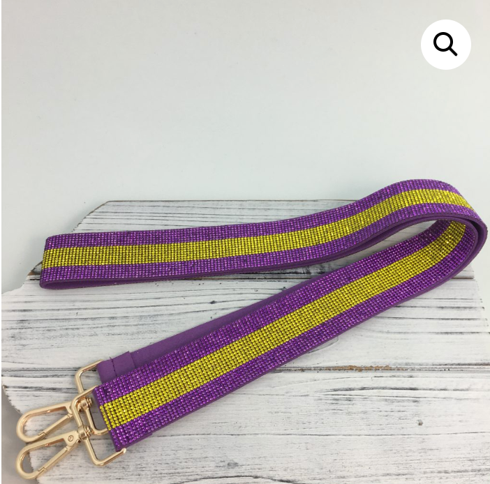Purple and Gold Rhinestone Purse Strap – NOLA BOO