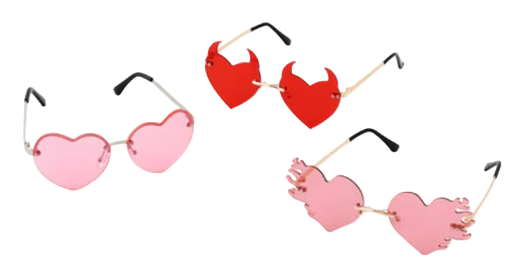 Valentine Glasses In 3 Options – NOLA BOO