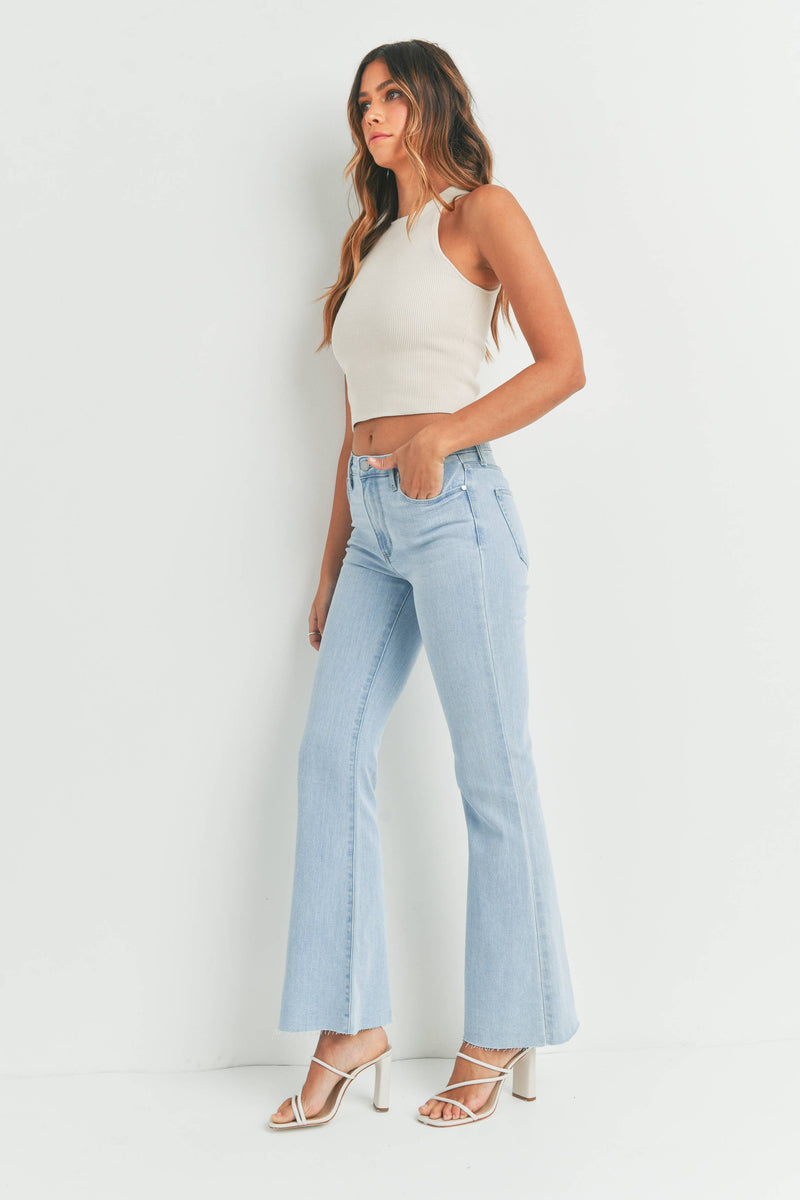 High Rise Scissor Cut Flare Jeans – NOLA BOO